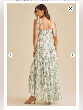Altar'd State | Dresses | Altard State White Maxi Dress With Pink Rose ...